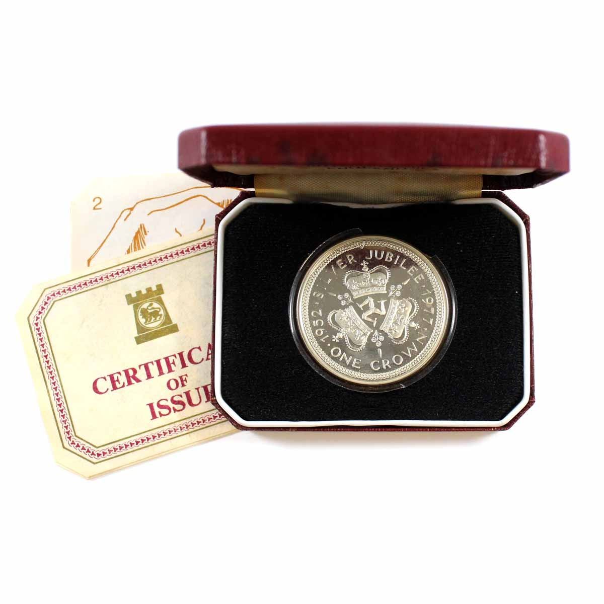 1977 Pobjoy Mint One Crown Silver Jubilee Sterling Silver Proof Coin ...