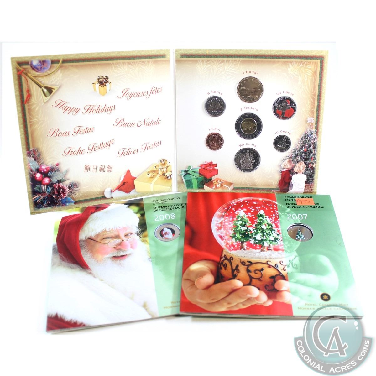 2004, 2007 & 2008 Holiday Gift Sets. 3 sets.