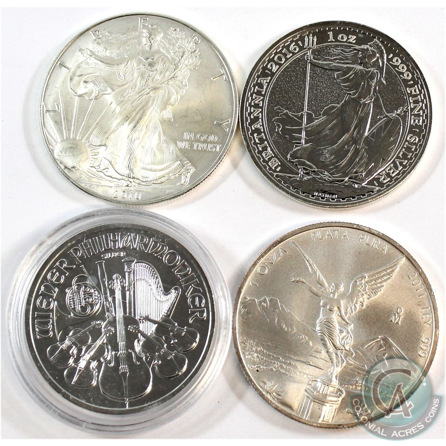 World Mint Issue: 2010 American Eagle, 2011 Mexico Libertad, 2013 ...