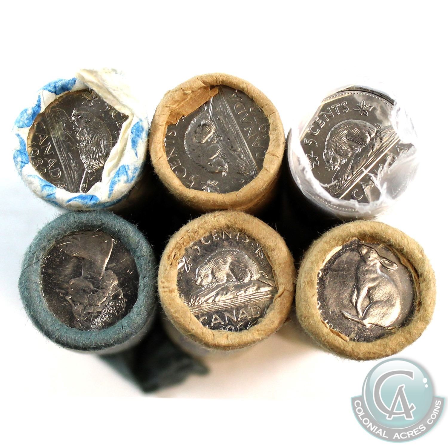 Lot of 1964-2002 Canada 5-cent Original Rolls. You will receive 1964 ...
