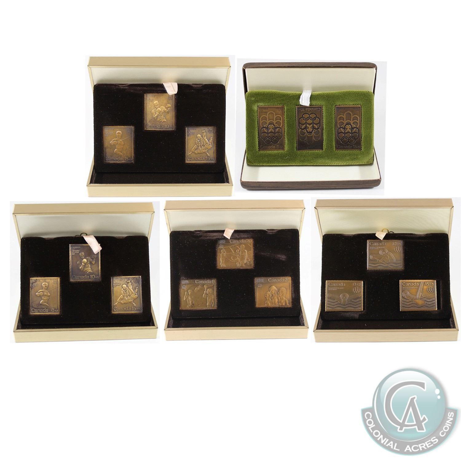 Canada Post Issue: 5x 1976 Olympic Limited Edition Collector Bronze ...