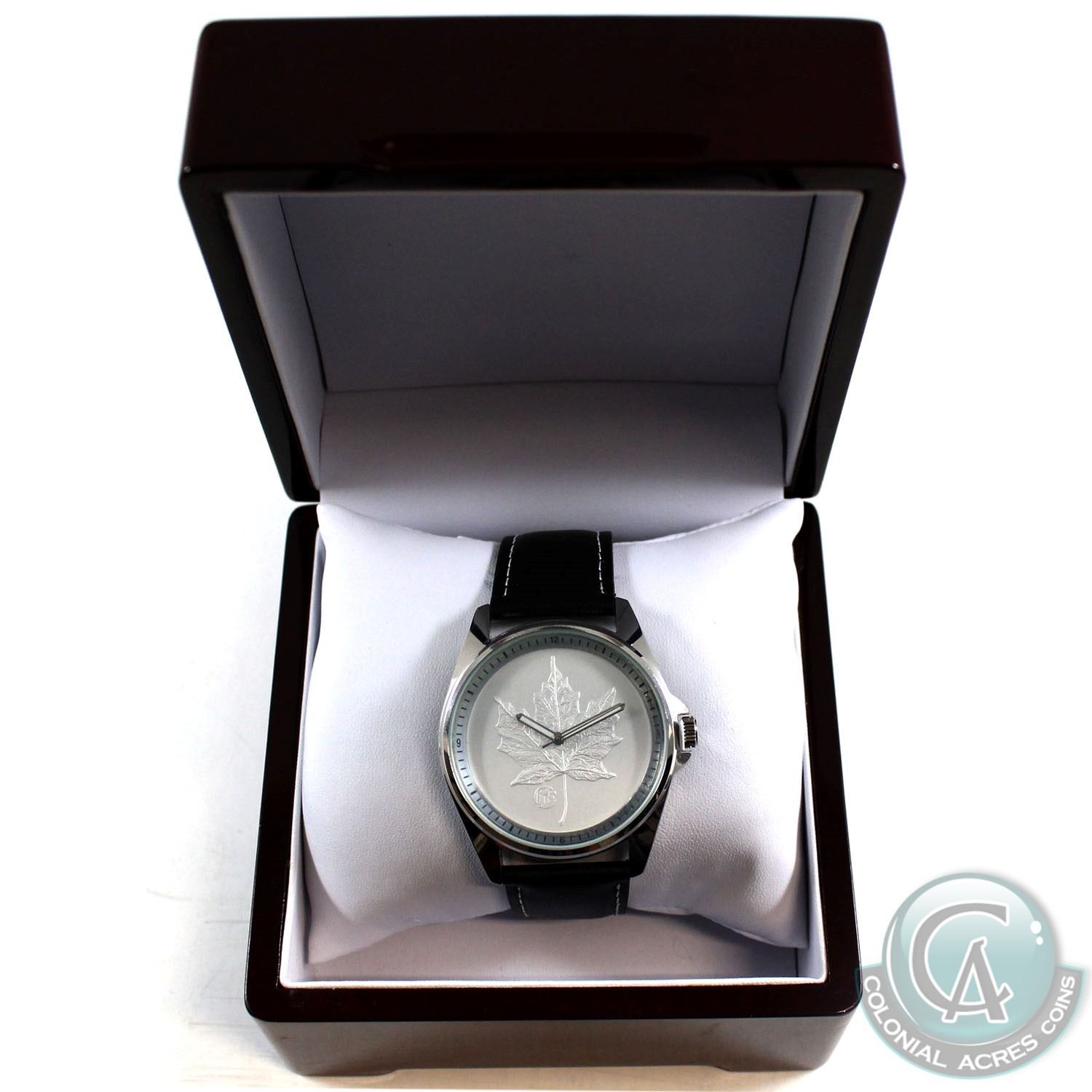Royal Canadian Mint F15 Silver Maple Leaf Men's Watch with black ...