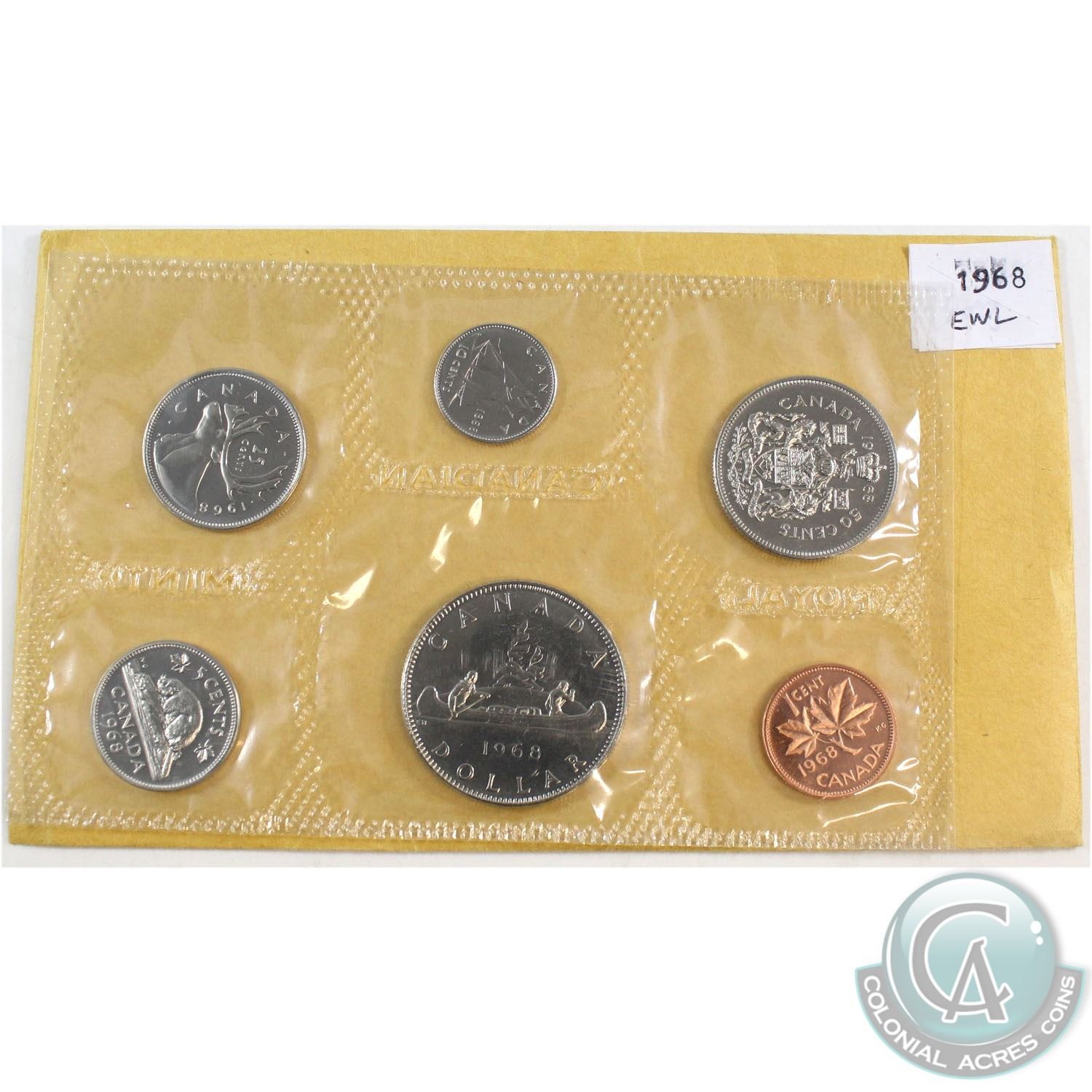 1968 Canada Extra Water Line Variety (DHL1) Proof Like Set.