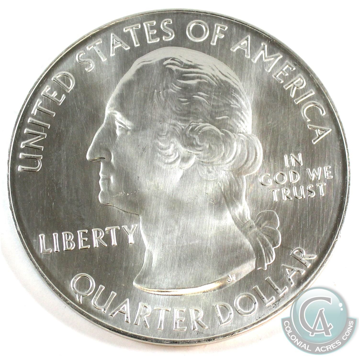 2011 USA Gettysburg State Quarter Design 5oz .999 Fine Silver Coin ...