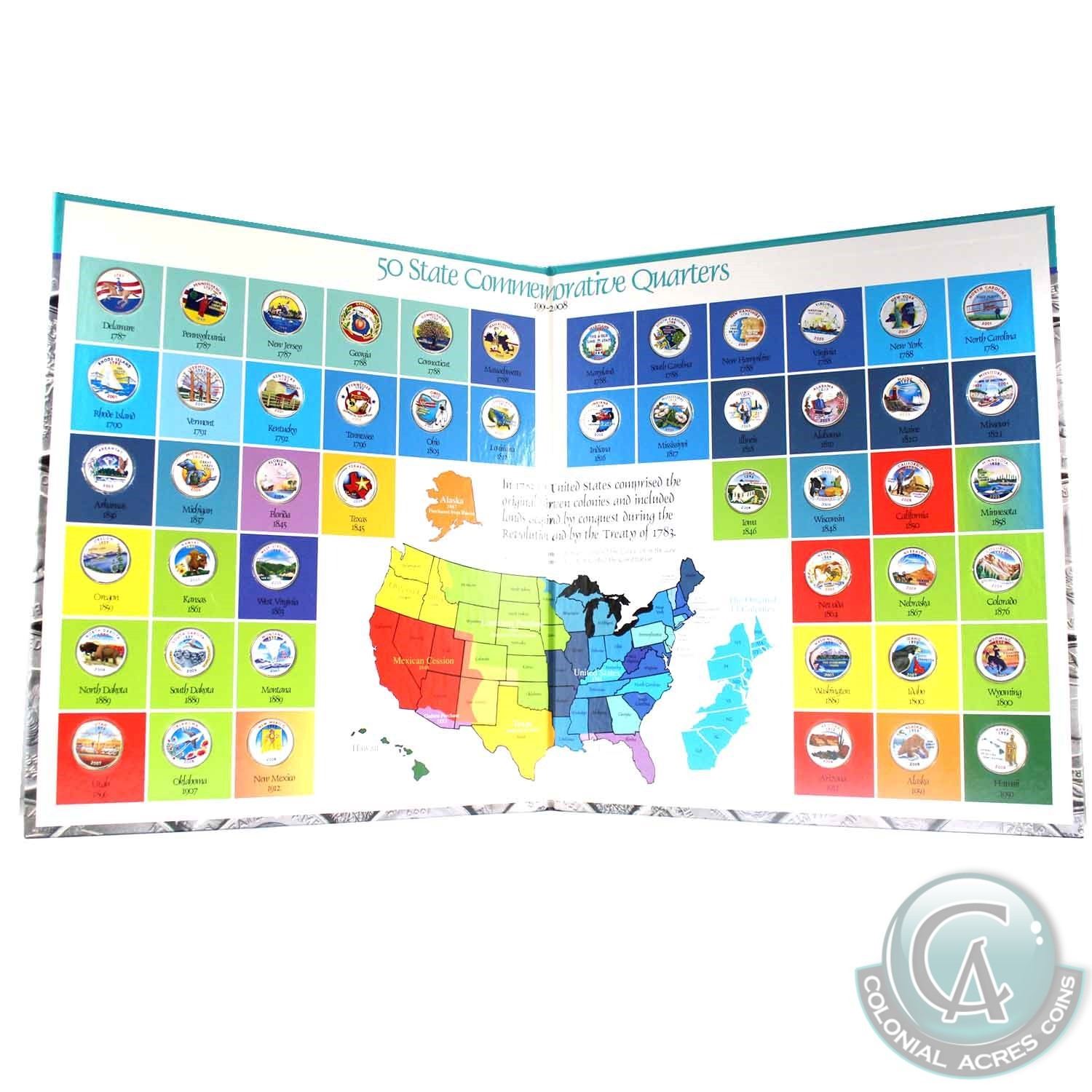 1999-2008 United States Colourized State Quarter Collection in ...