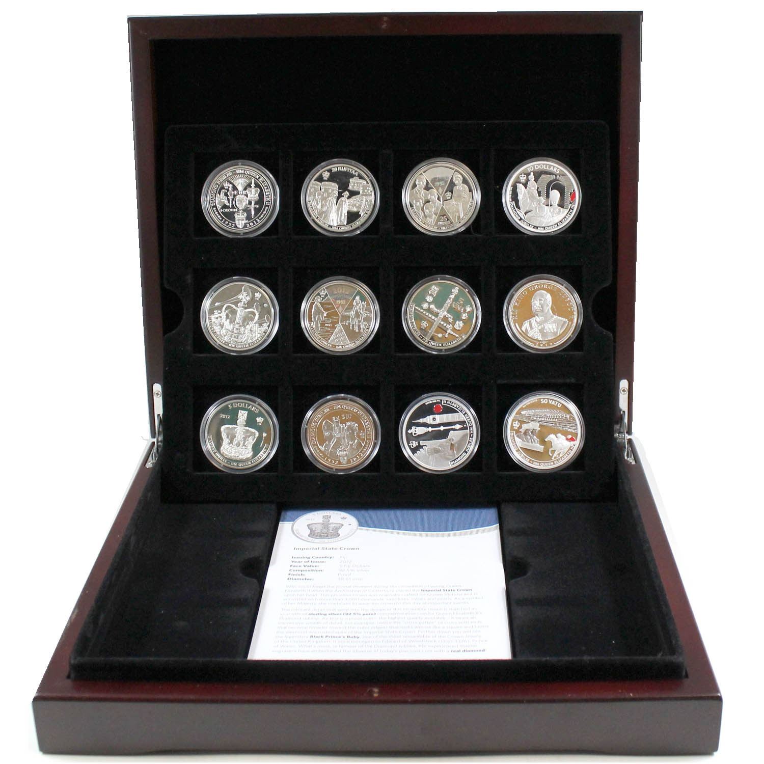 *2012 Official Diamond Jubilee Silver 12-Coin Collection in Deluxe ...