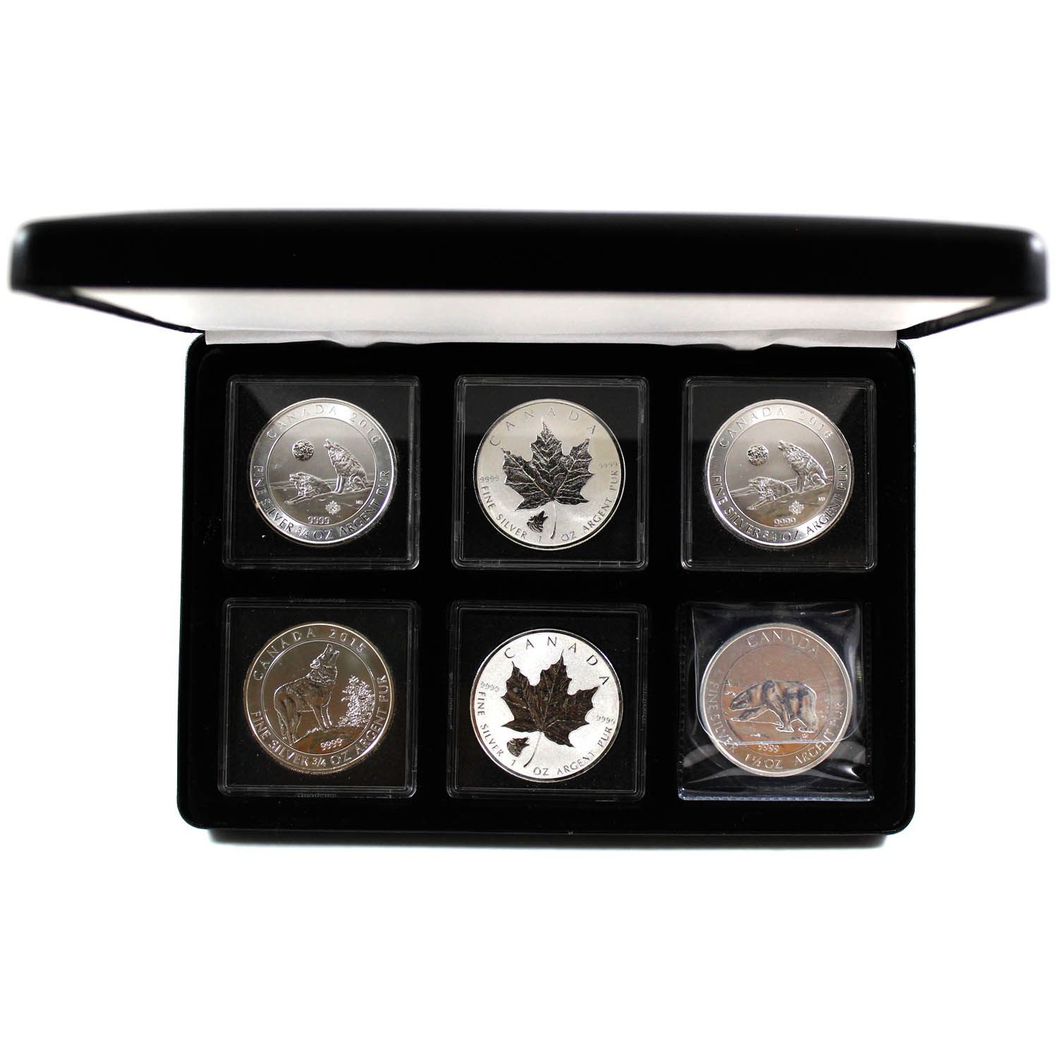 2013-2016 Canada $5 Wildlife Fine Silver Coin Collection in Clamshell ...