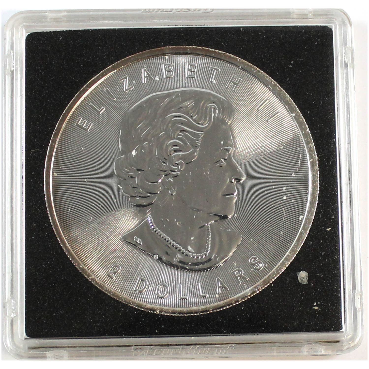 2015 $2 Canadian Grey Wolf 3/4oz. Fine Silver Coin (Tax Exempt). Light ...