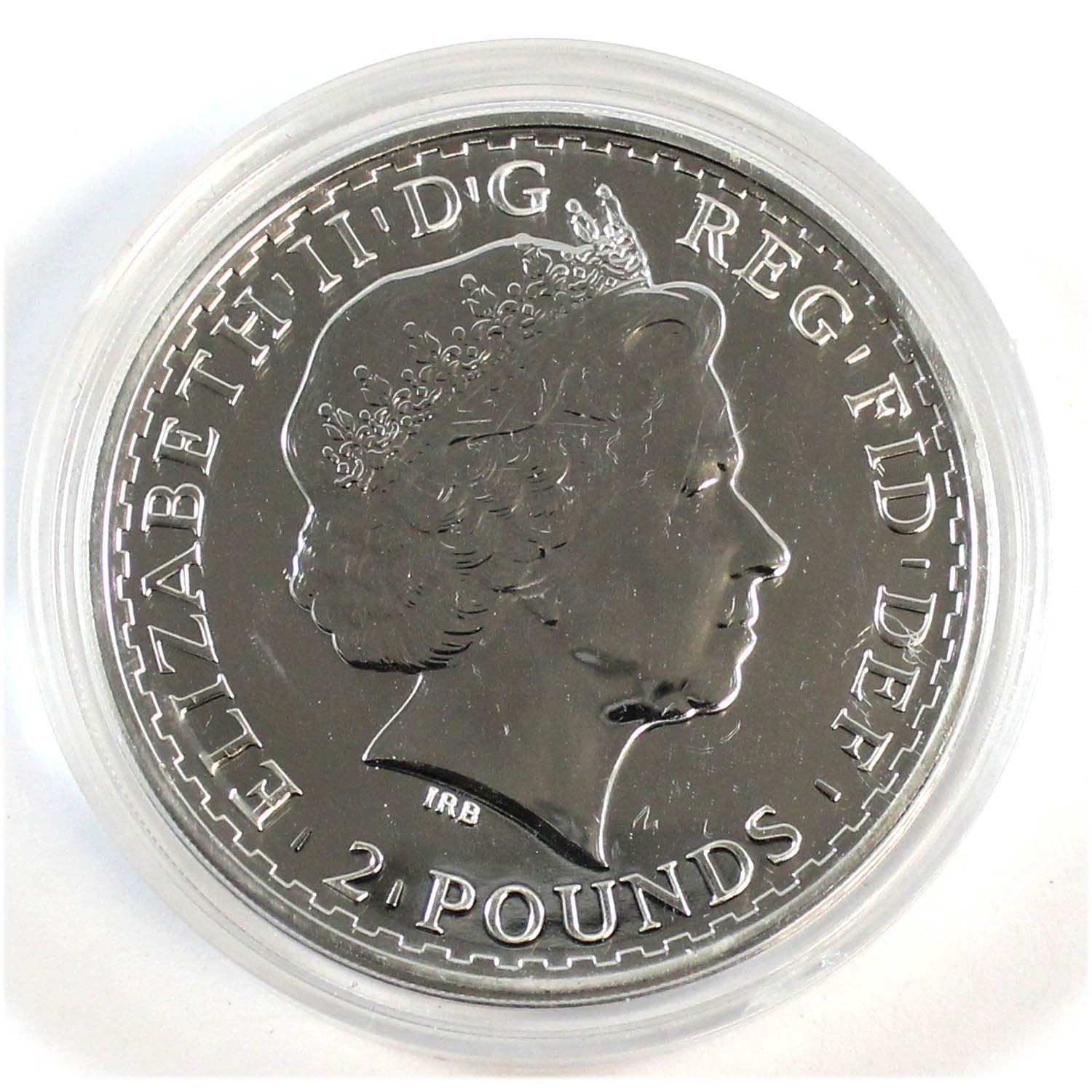 2014 Great Britain 2-Pound Britannia 1oz Fine Silver Colourized with ...