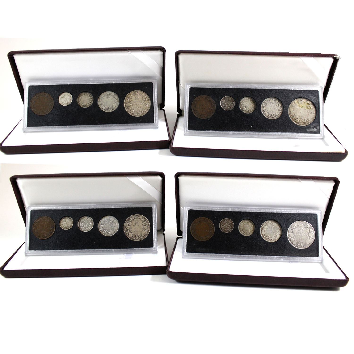 1916, 1917, 1918 & 1919 Canada 5-coin Year Sets. You will receive each ...