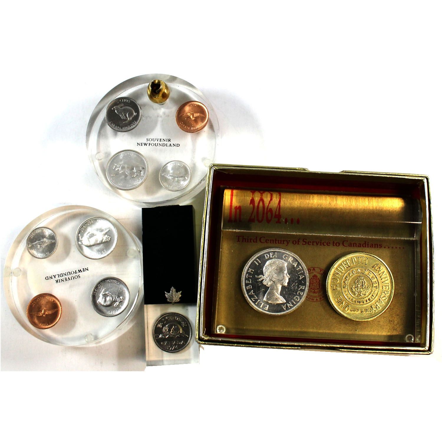 Canada 1964-1974 Canada Circulation coins & token in Acrylic Displays ...
