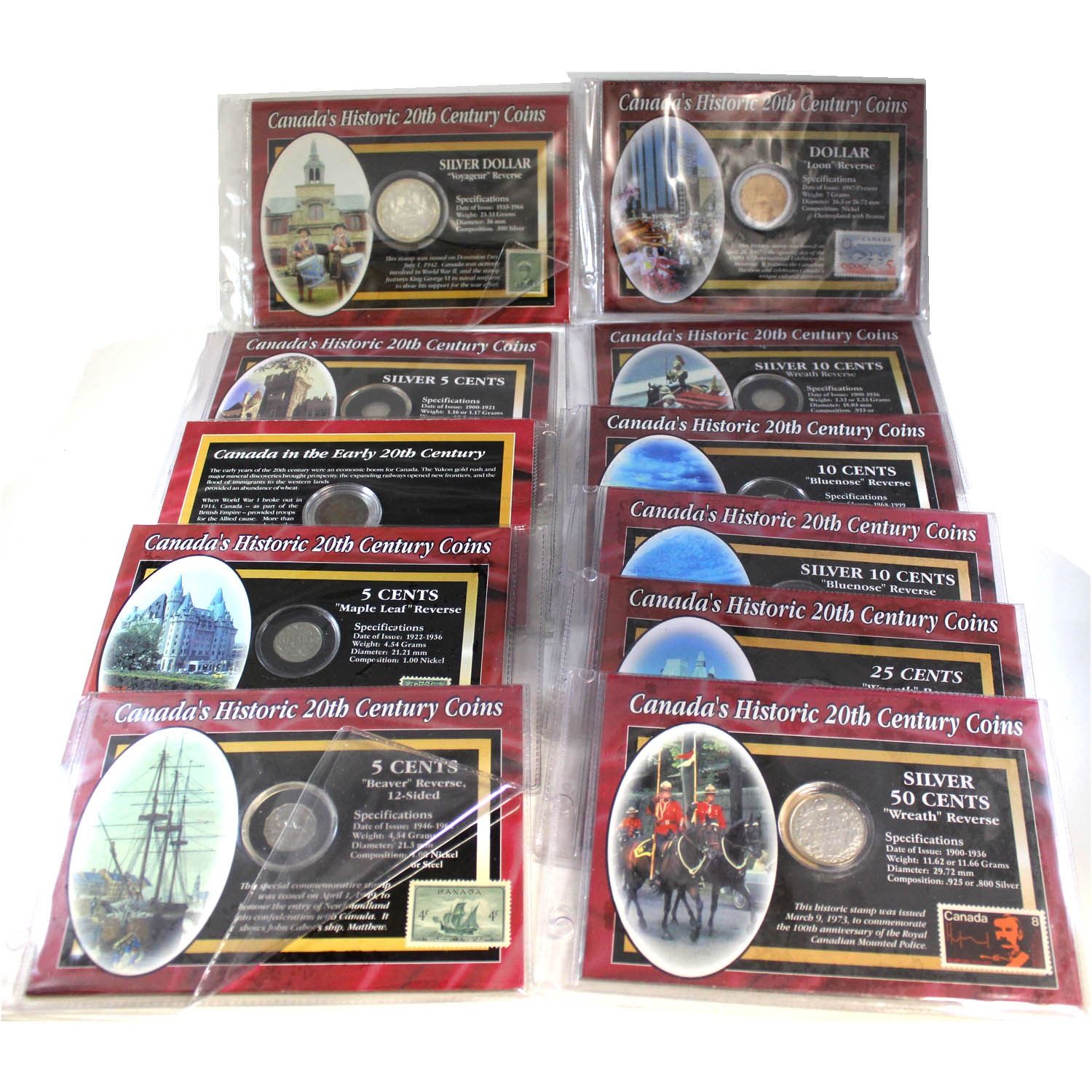 Estate lot of Canada's Historic 20th Century coins with stamp issued by ...