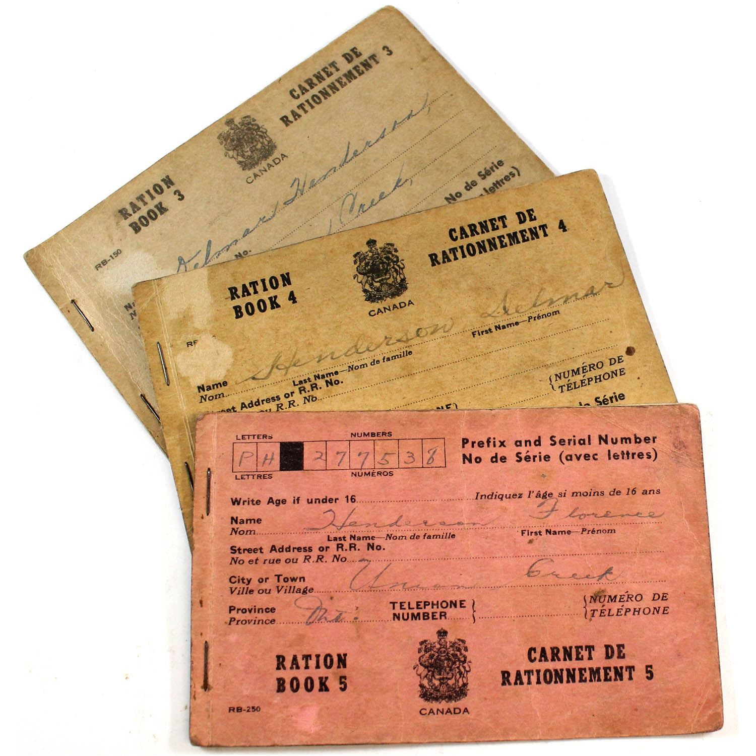 WWII Canada Ration Book Collection. You will receive Ration book 3 (120 ...