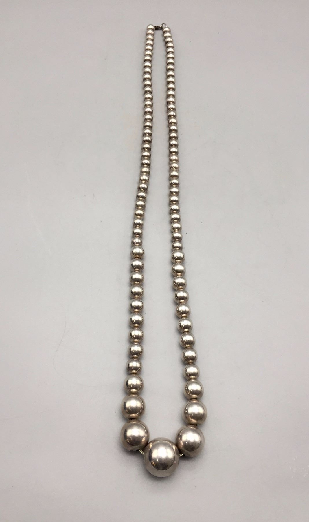 Silver Bead Necklace