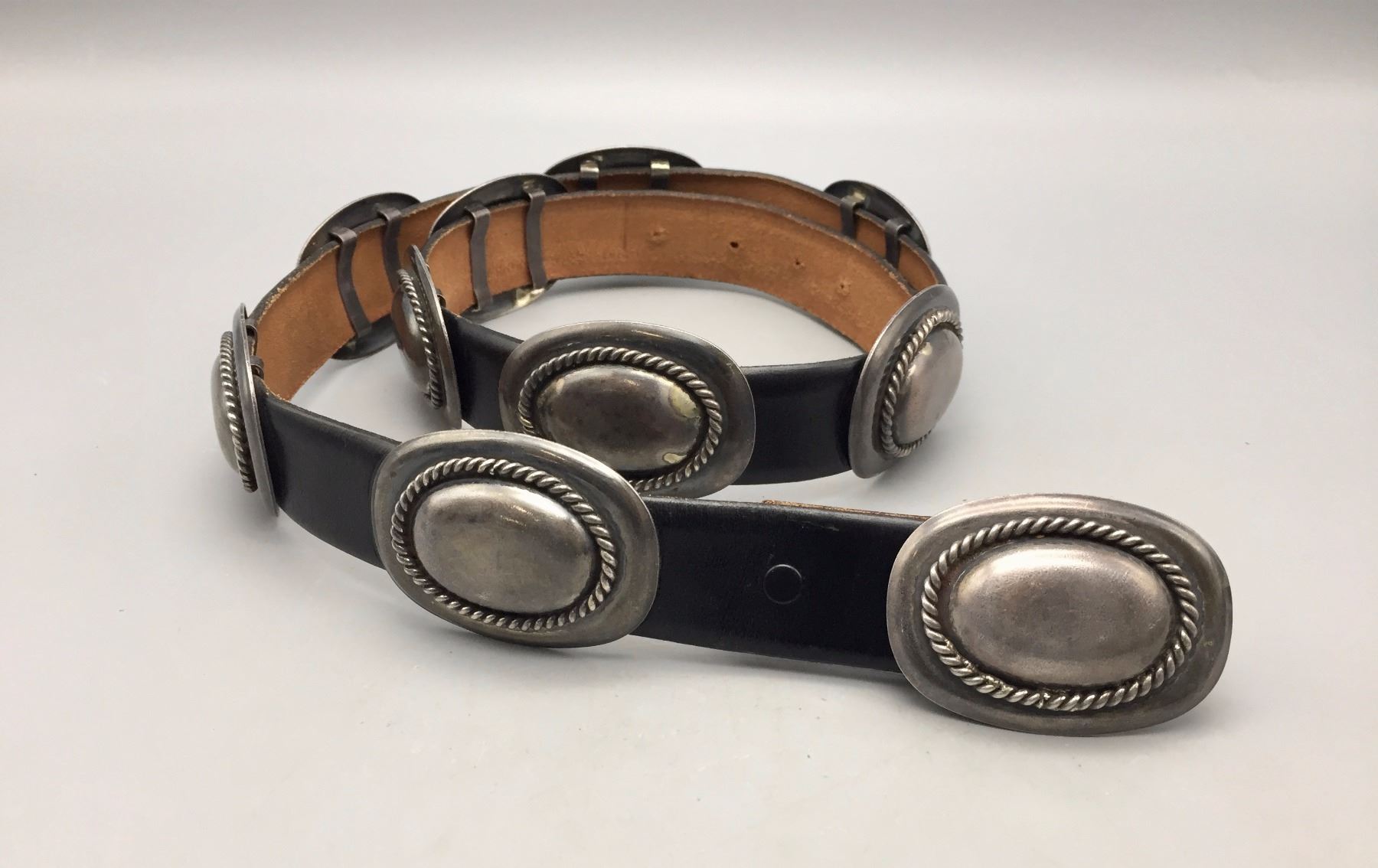 Vintage Sterling Silver Concho Belt