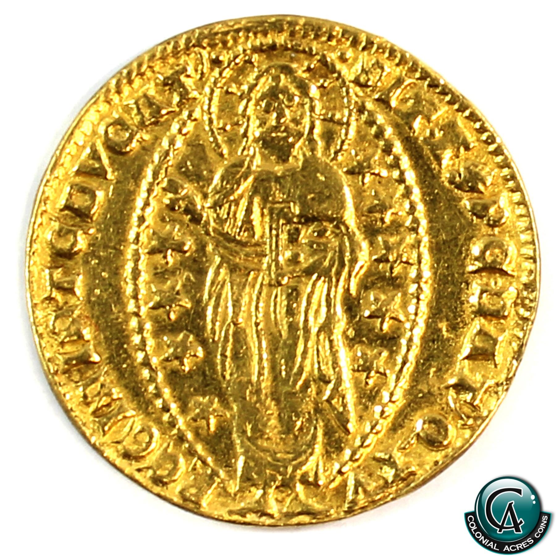 Italy Venice 1342-1354 Andrea Dandolo Gold Ducat EF. *SCARCE*
