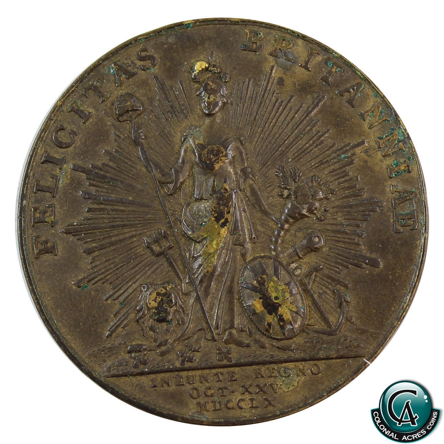 Medal: 1760 Great Britain Accession of George III. By T.Pingo (41mm ...