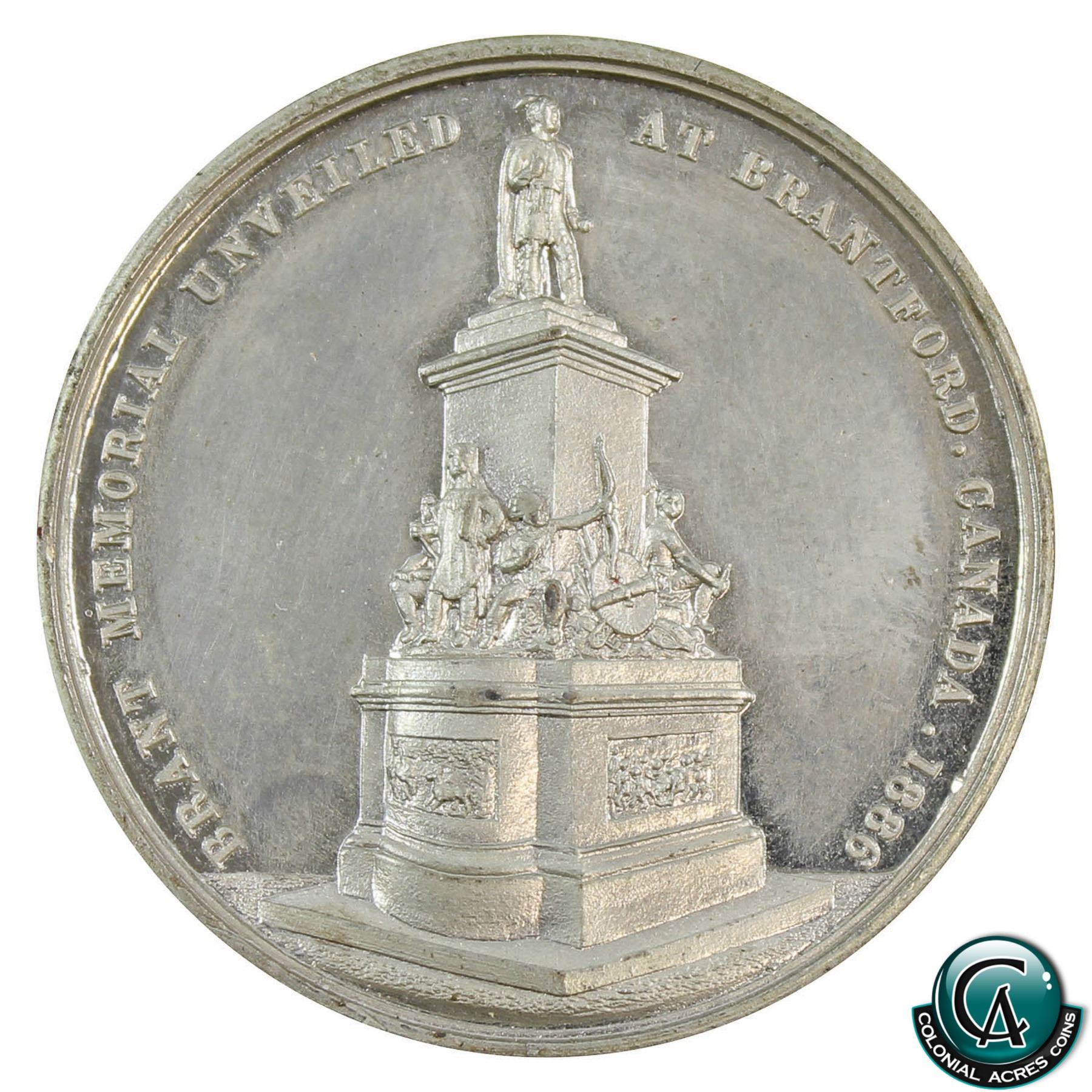 Medal: 1886 Canada Joseph Brant Memorial (38mm, White metal, HSS-98 ...