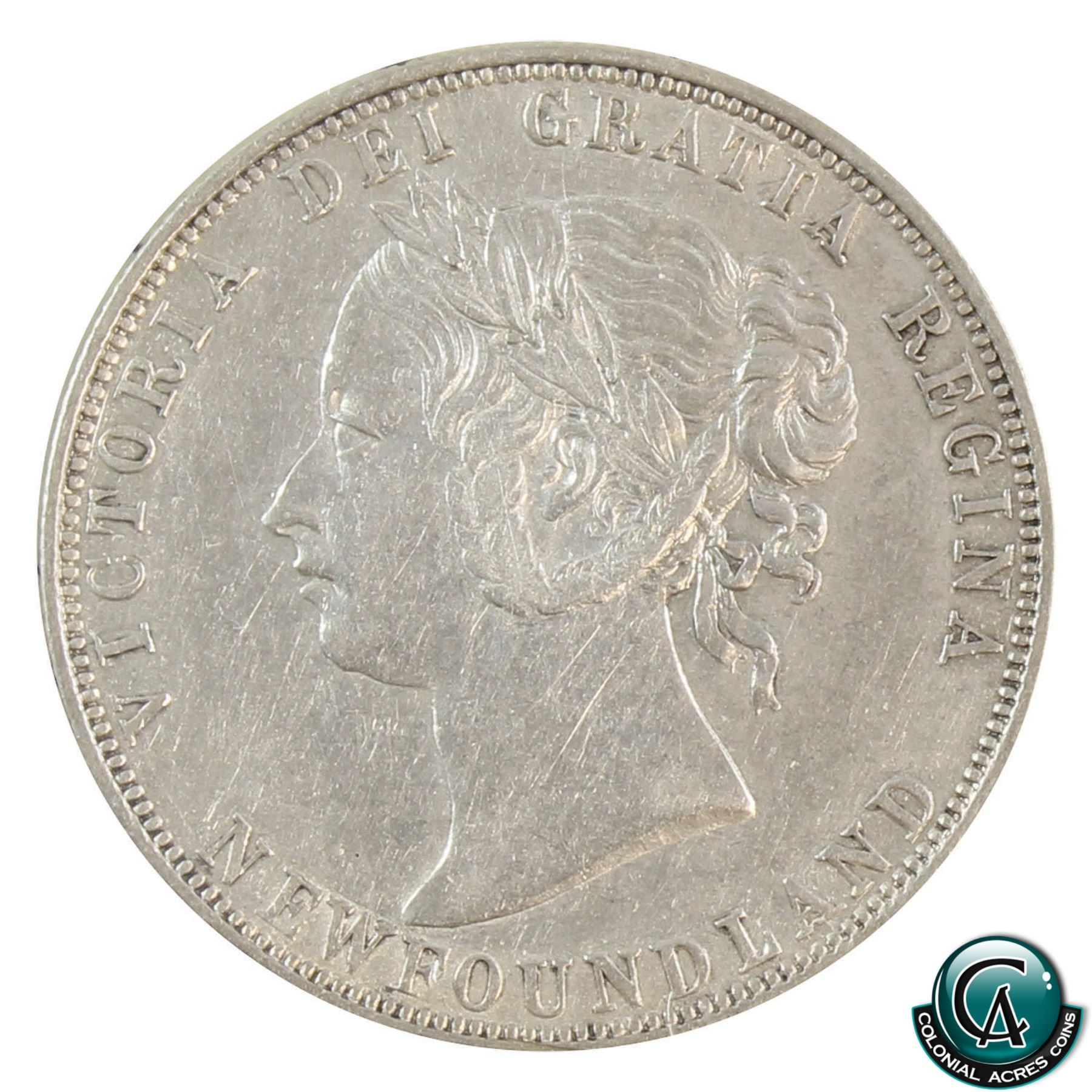 Newfoundland 50-cent 1894 ICCS Certified EF-40.