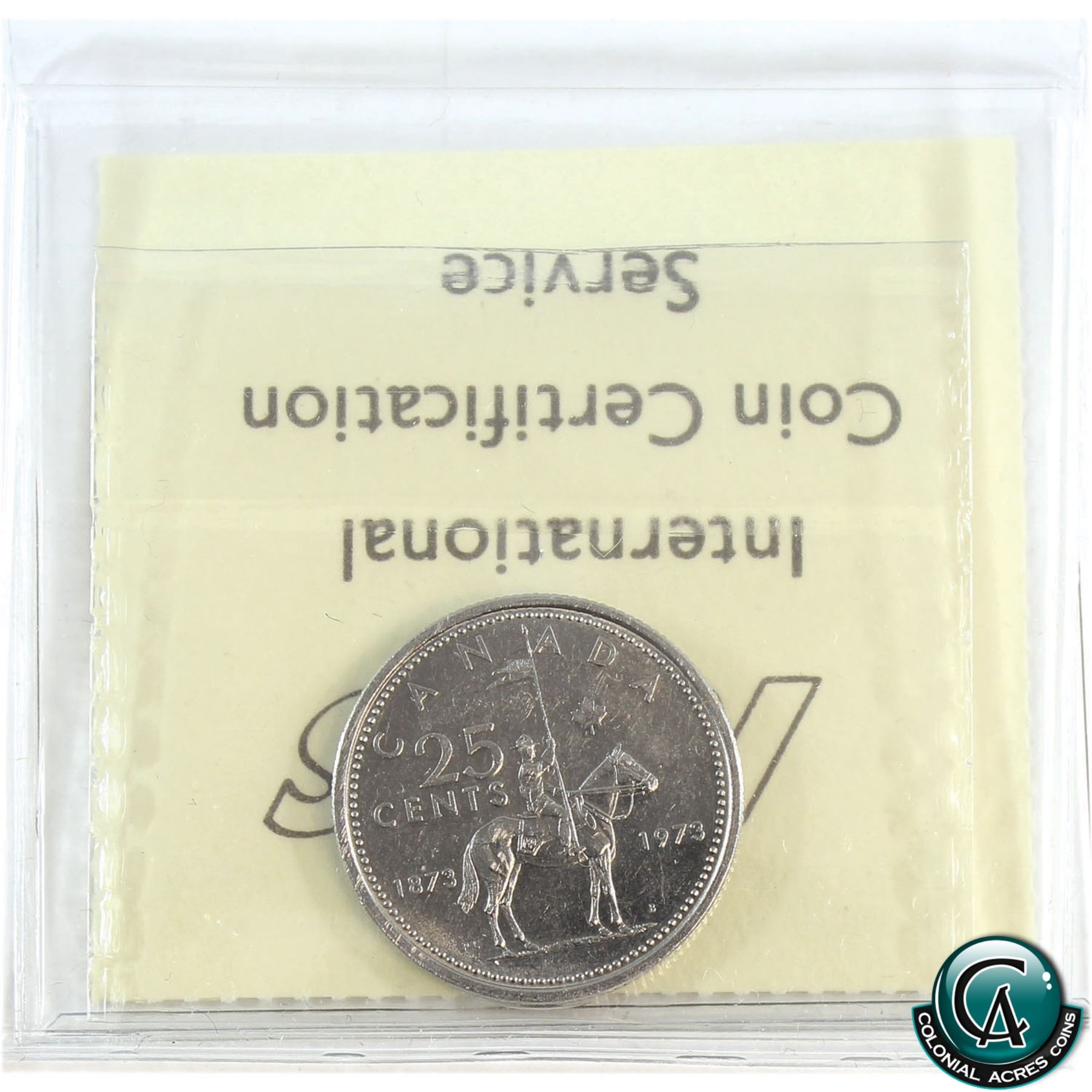 25-cent 1973 Large Bust ICCS Certified AU-50