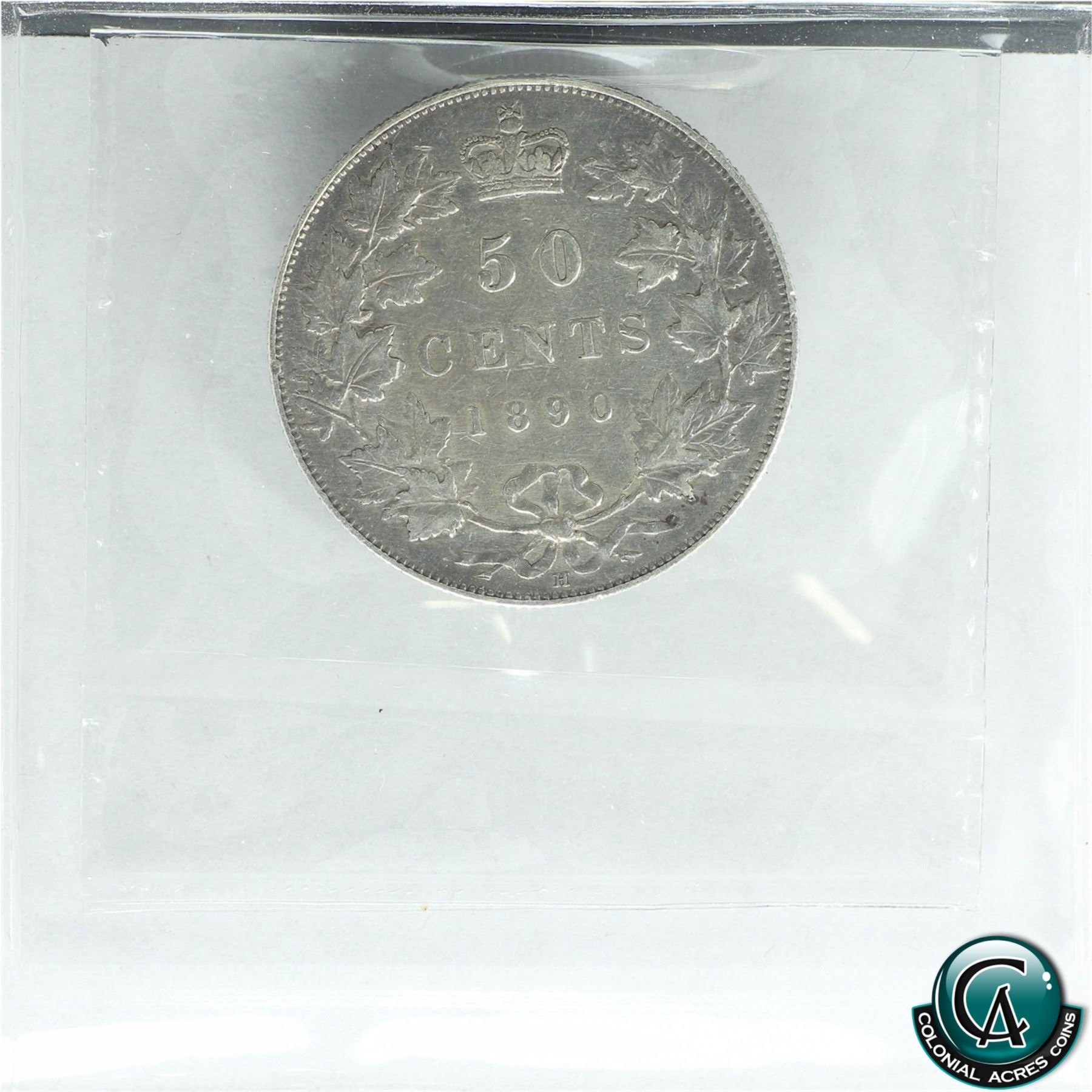 50-cent 1890H Obverse 4 ICCS Certified VF-30