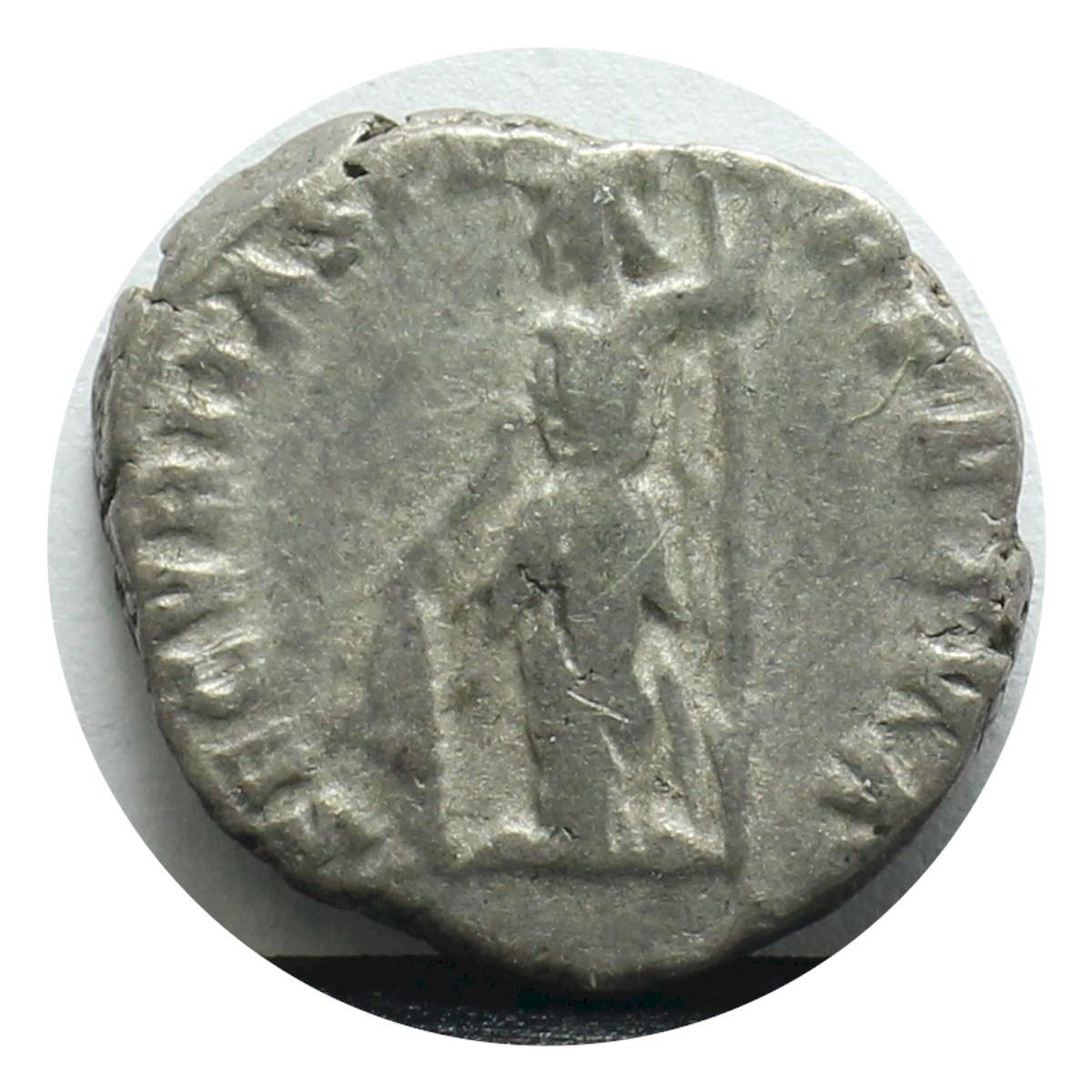 Rome 200 AD Silver Denarius; Geta; VF