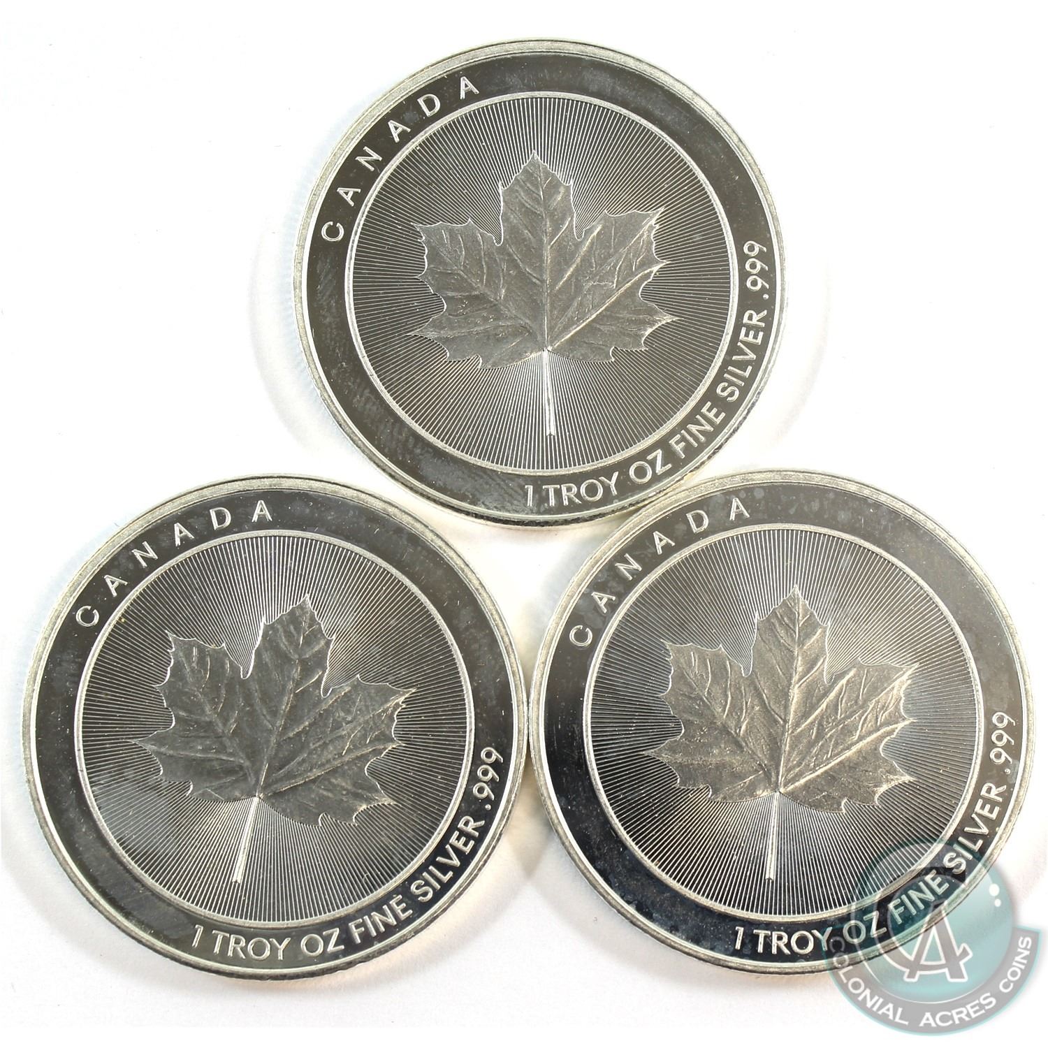 3x Ebay.ca Canada 1oz. .999 Fine Silver Round with map of Canada (Tax ...