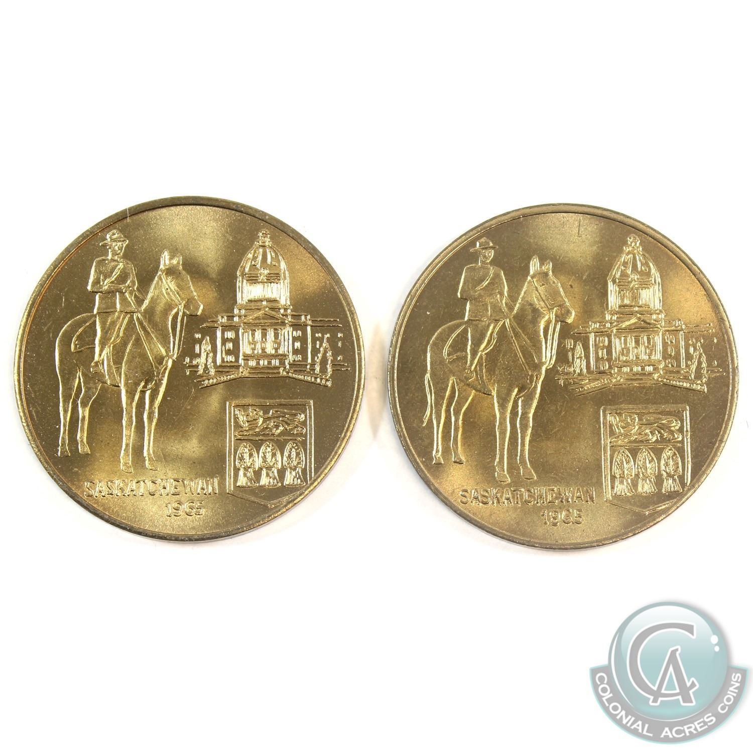2x 1905-1965 Saskatchewan Diamond Jubilee Medallions. You will receive ...