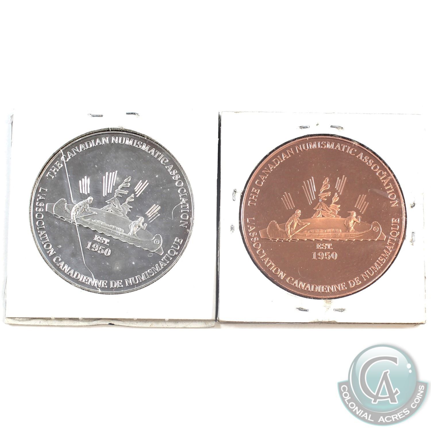 2x 1997 Moncton, New Brunswick Coin Club CNA Convention Medals. You ...