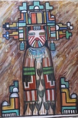 Neil David Original Painting of A Kachina