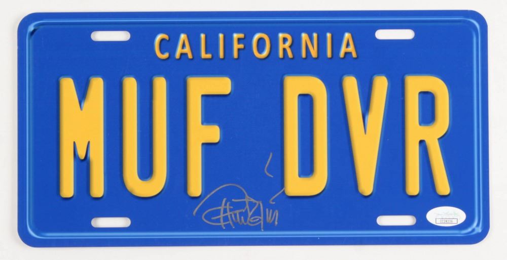 TOMMY CHONG SIGNED MUFF DIVER LICENSE PLATE