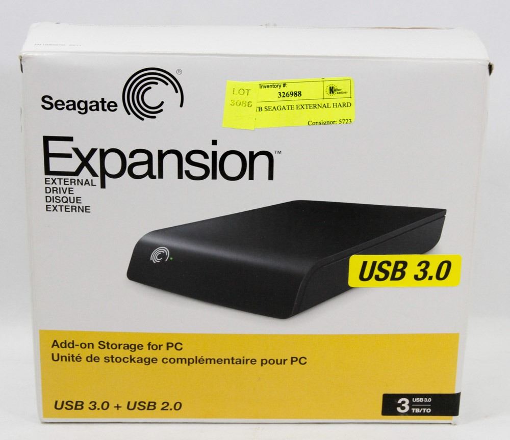 NEW 3TB SEAGATE EXTERNAL HARD DRIVE.