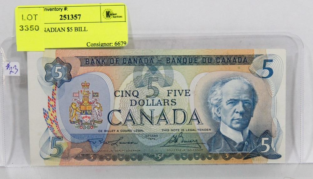 1979 CANADIAN 5 BILL 1979-canadian-5-bill