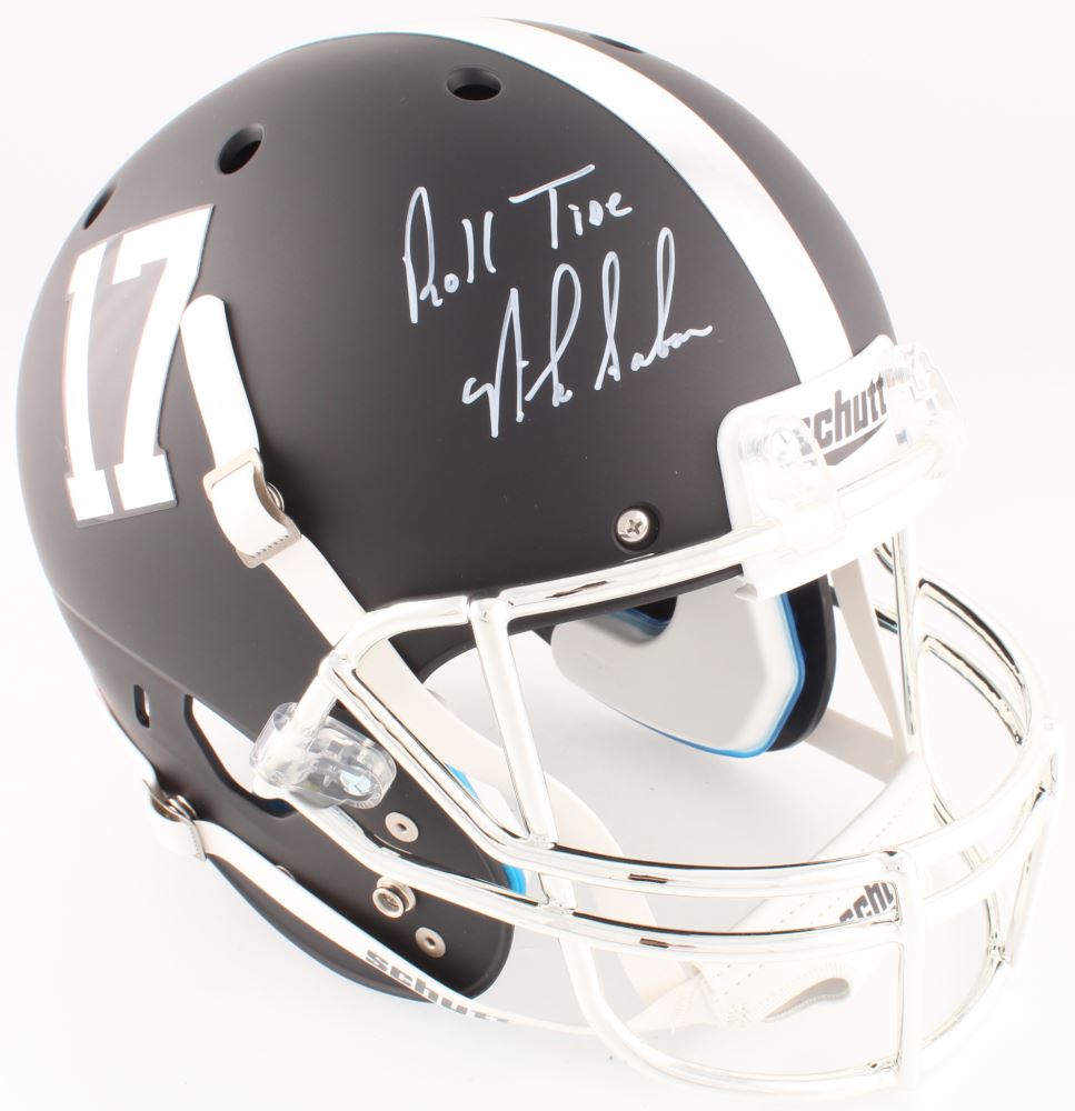 Nick Saban Signed Alabama Crimson Tide Custom Matte Black Full-Size ...