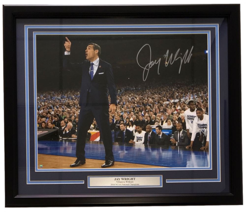 Jay Wright Signed Villanova Wildcats 22x27 Custom Framed Photo Display ...