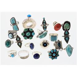 Old Pawn & Vintage Turquoise Rings Large Multi-Piece