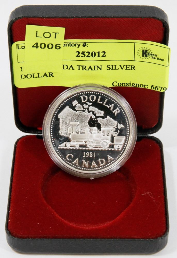 1981 CANADA TRAIN SILVER DOLLAR - Kastner Auctions