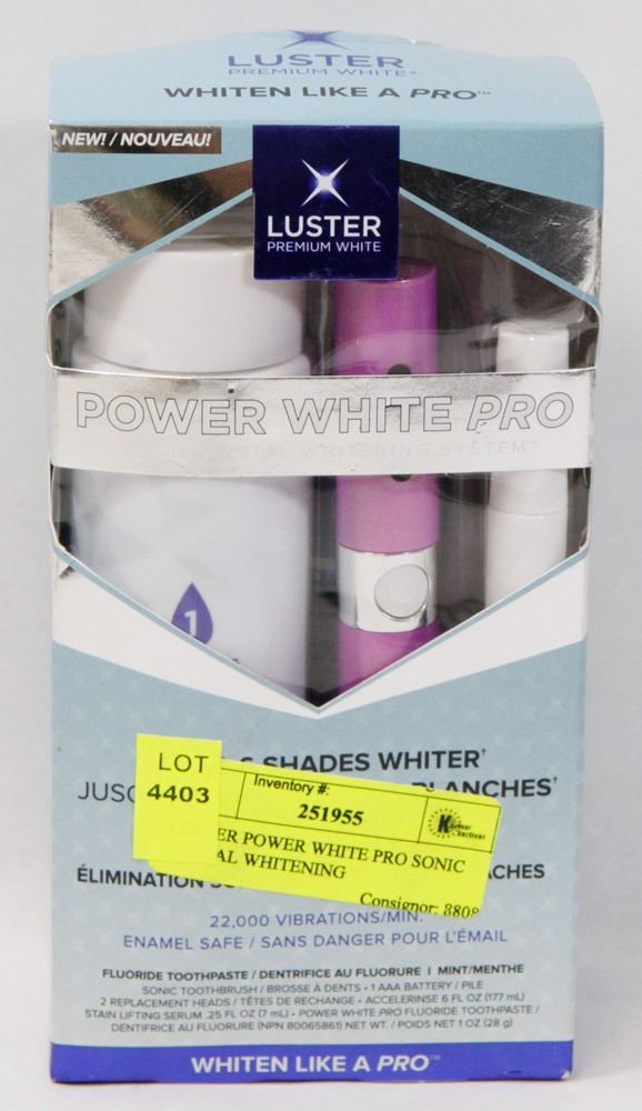 LUSTER POWER WHITE PRO SONIC DENTAL WHITENING