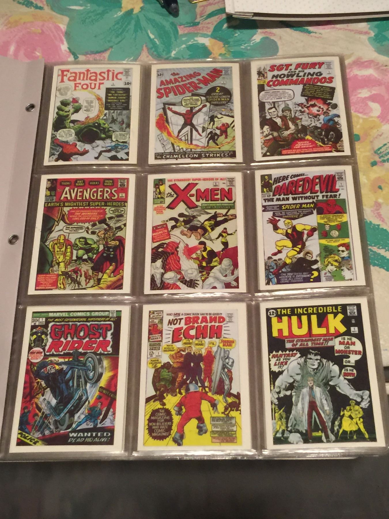1980'S MARVEL SUPERHEROES 1ST ISSUE COMIC COVER TRADING CARDS SET (60 ...