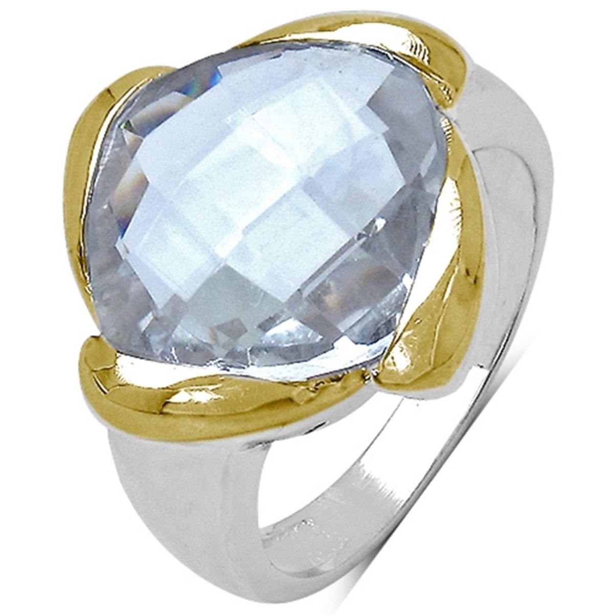 RHODIUM PLATED CRYSTAL (5.7cts) RING