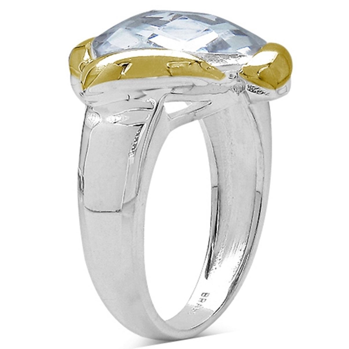 RHODIUM PLATED CRYSTAL (5.7cts) RING