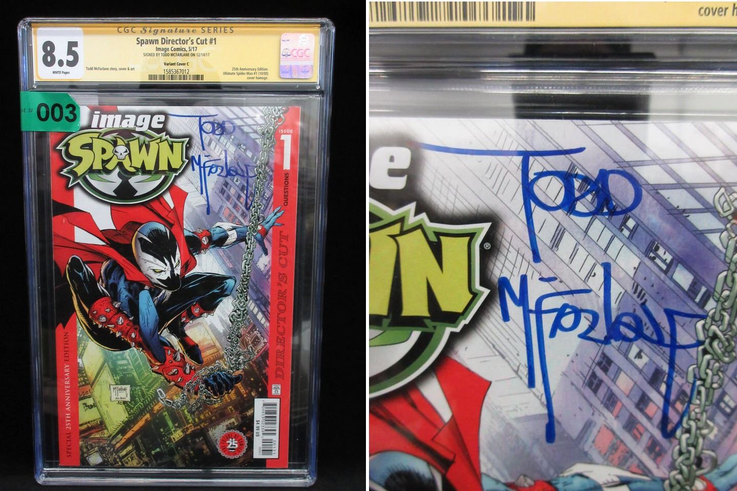Graded Todd McFarlane Signed "Spawn # 1" Comic