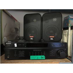 Sony Audio Video Control Center & 2 JBL Speakers