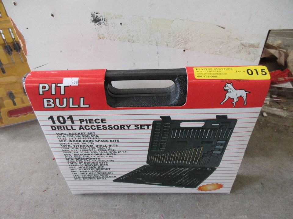 New Pit Bull 101 Piece Drill Accessory Set