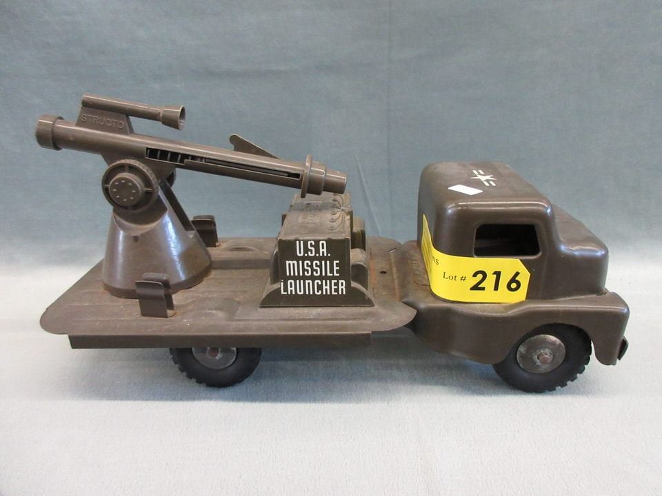 1950s Pressed Steel Structo US Army Missile Truck