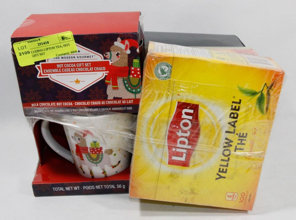 LOT INCLUDING LIPTON TEA, HOT COCOA GIFT SET