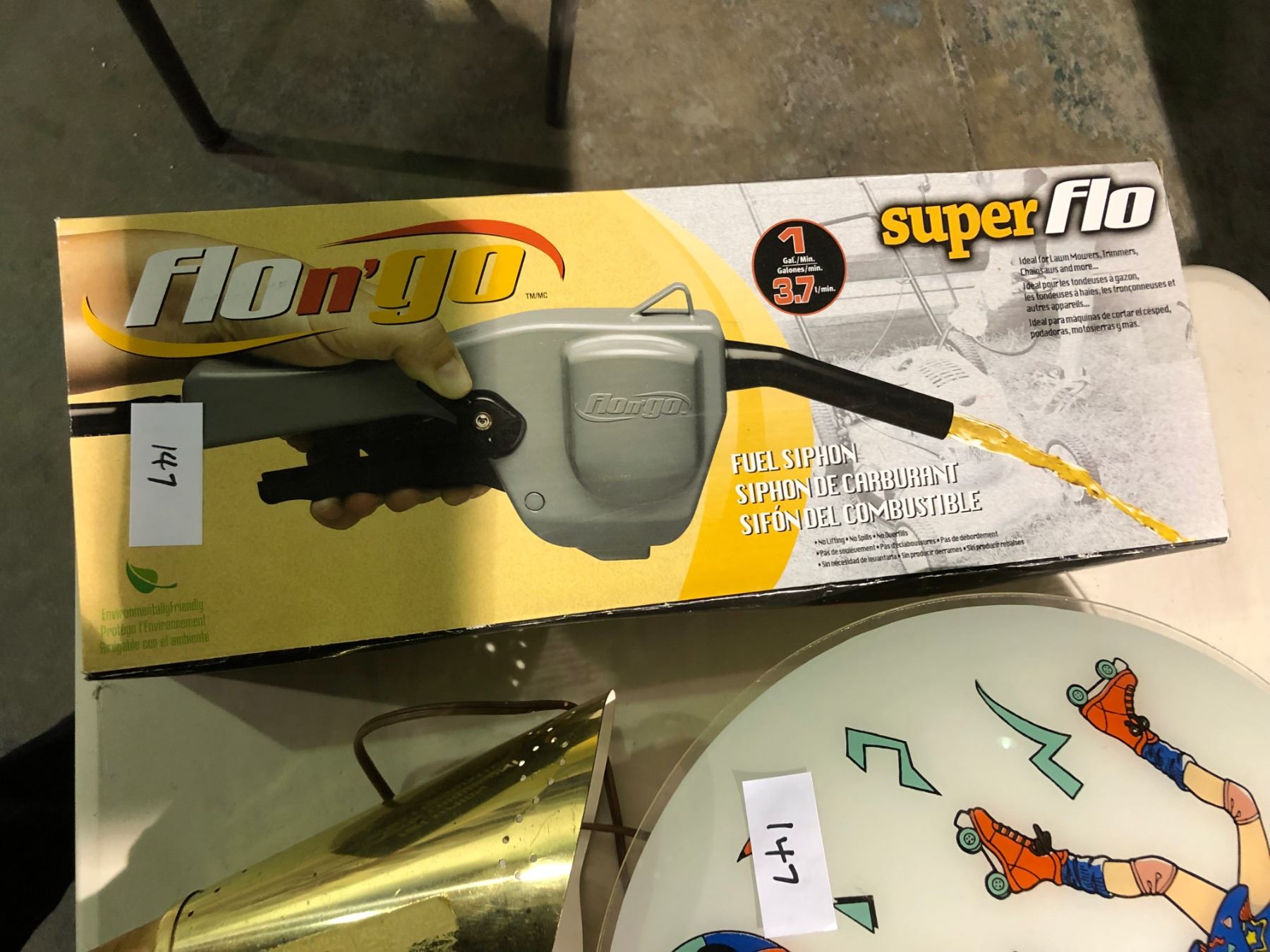 Batman lampshade, Barbie lampshade, Delco cabinet, Delta plumbing fixtures