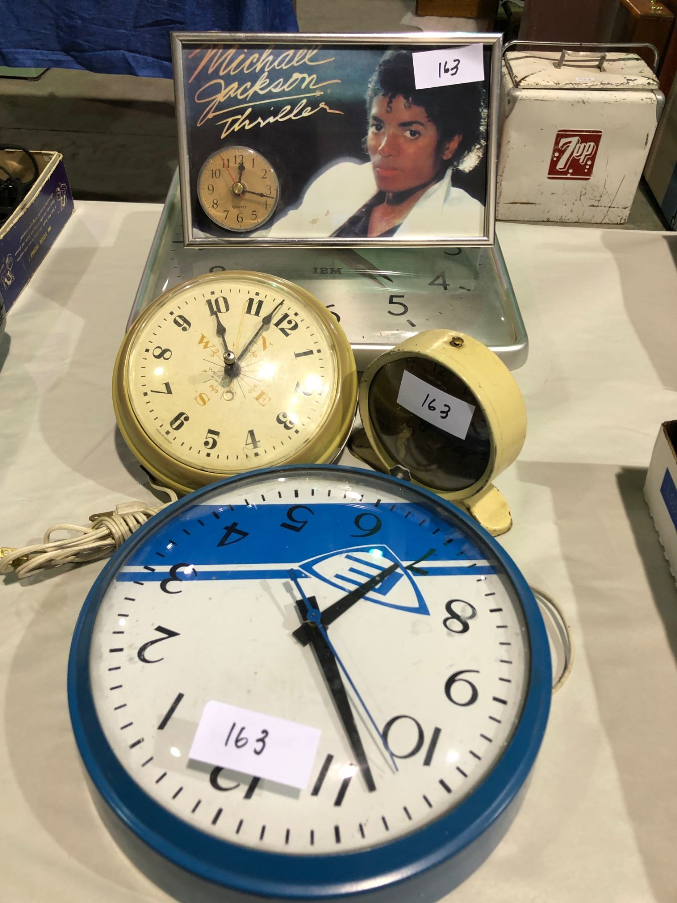 Michael Jackson clock plus 4 additional clocks (cowboy alarm clock is ...