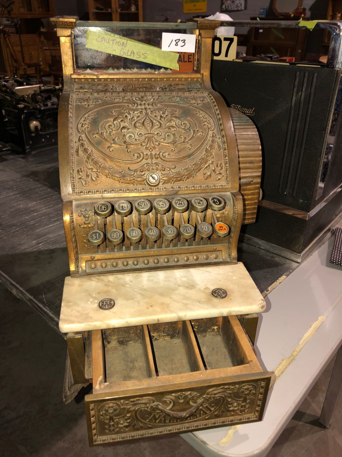 Extremely rare "National" brass model 313 NCR 1911 "Candy Store" Barber ...