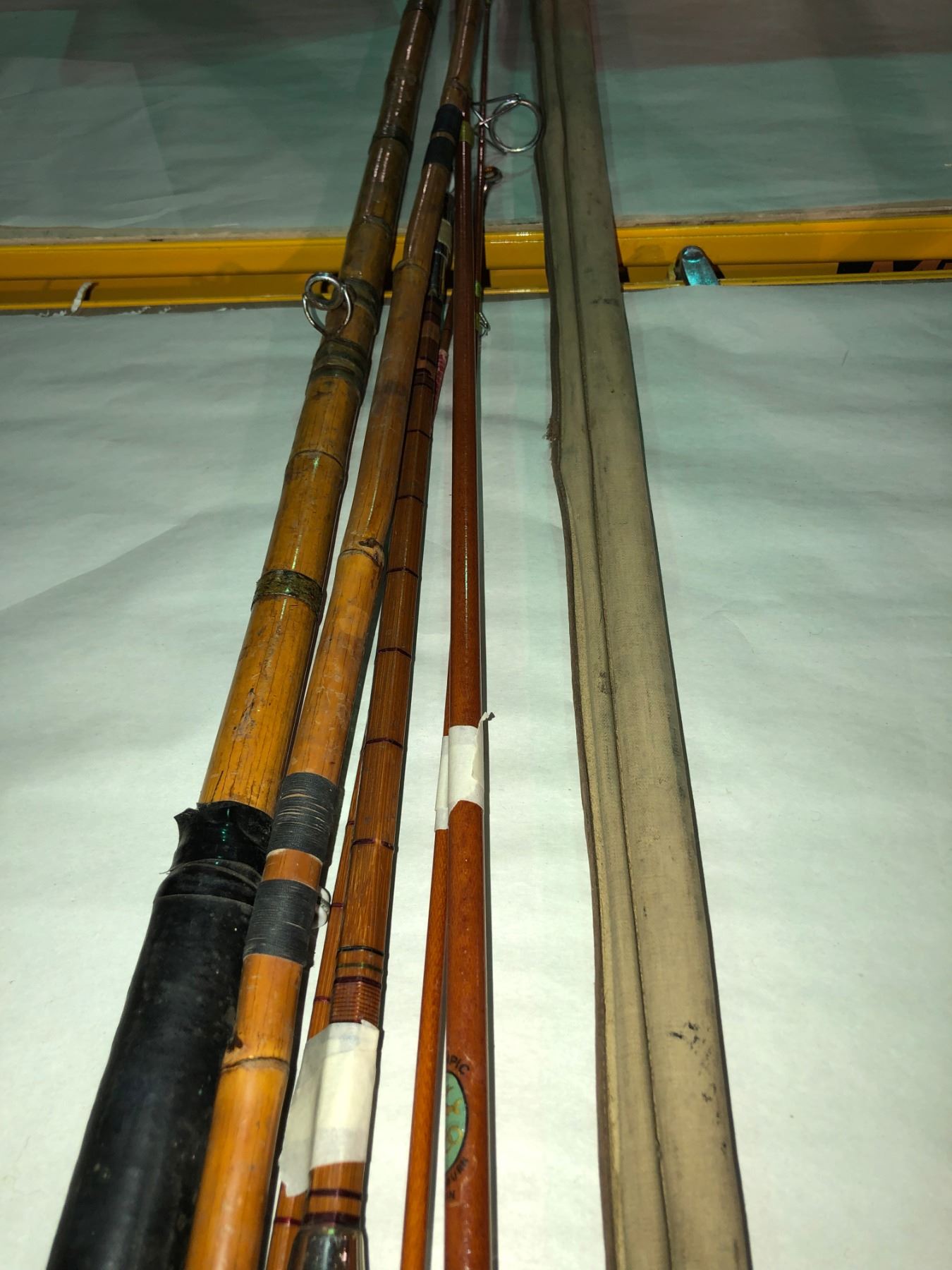 Bamboo & hickory rods, 1910 Rod in case